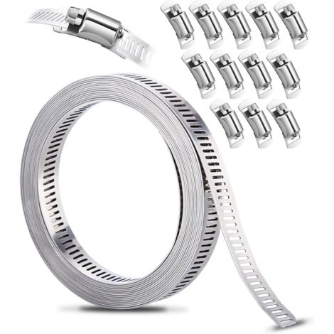 Kit fascetta stringitubo fai da te in acciaio inox 304, fascia ...