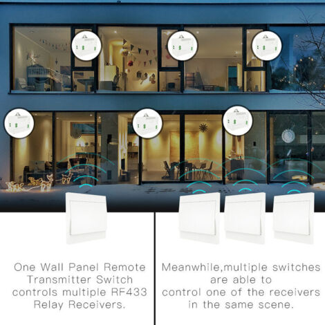 Kit interruttore e ricevitore luce wireless 110-230V Interruttore ...