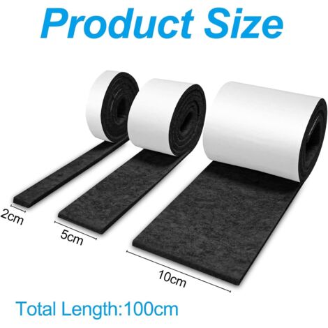 rotoli di feltro autoadesivo (100 cm x 10 cm, 100 cm x 5 cm, 100 cm x 2 ...