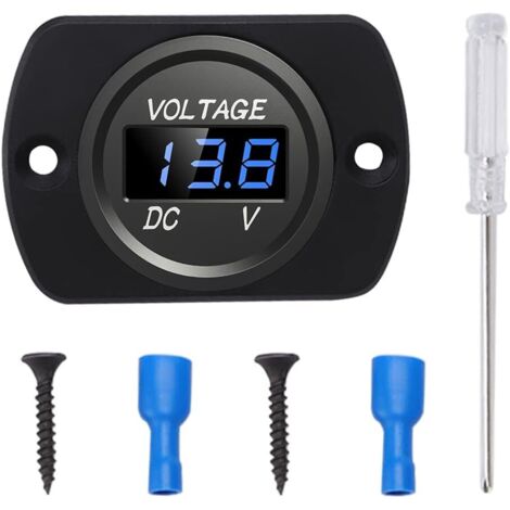 Voltmetri per auto impermeabili da 12V a 24V con display a LED e ...