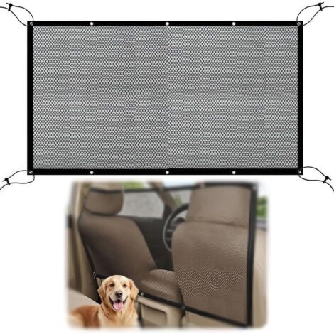 pz Barriera per auto per cani - Rete divisoria per auto con corda ...
