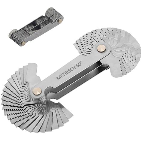 Calibre de roscas métrico (1 unidad), calibre de precisión, mango de ...