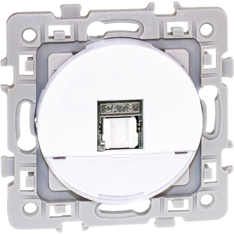 Toma RJ45 UTP Gr.1 - TEL+INF - CUADRADO Blanco - Cat6