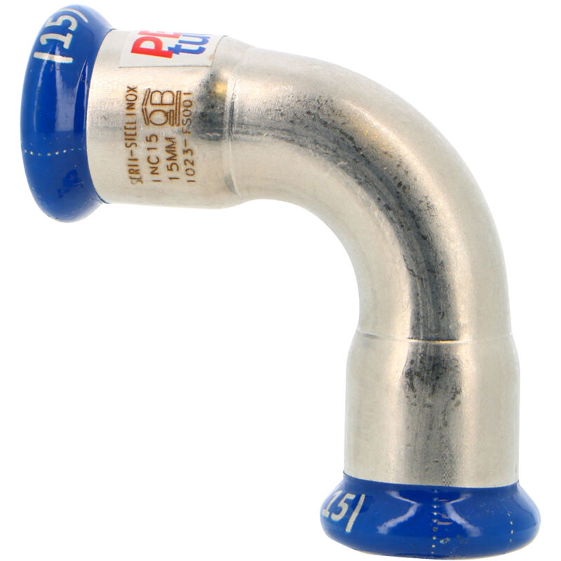 Codo de crimpado FF 90° SERTIsteel Inox - Huella M Ø35 mm