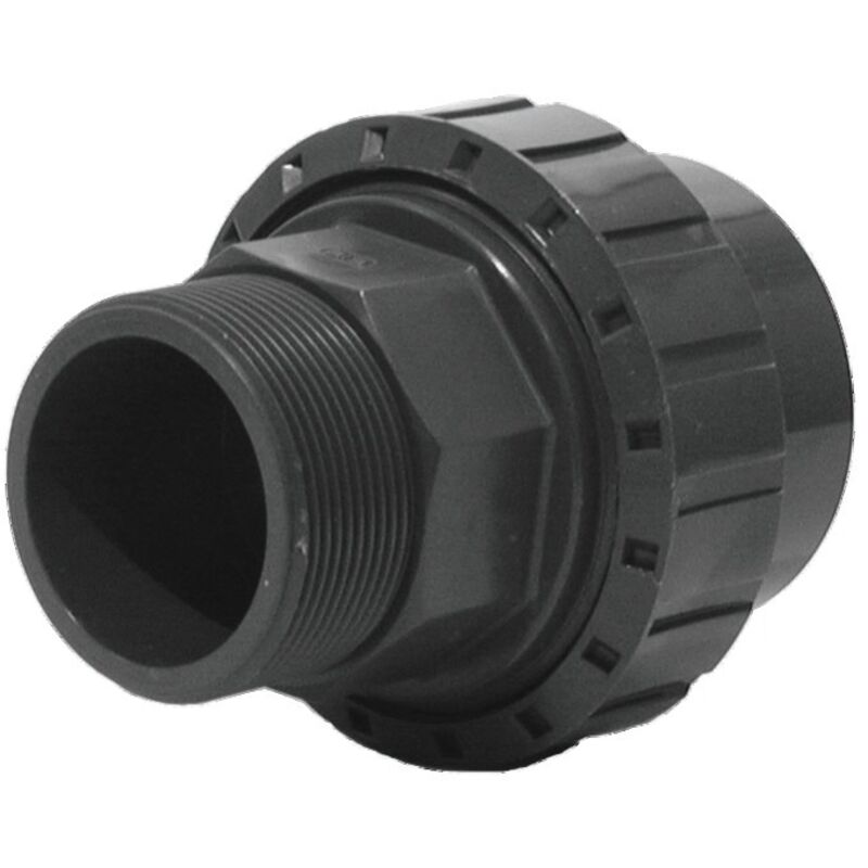 Unión de PVC a presión macho roscado - macho hembra para pegar 50X60 - 63