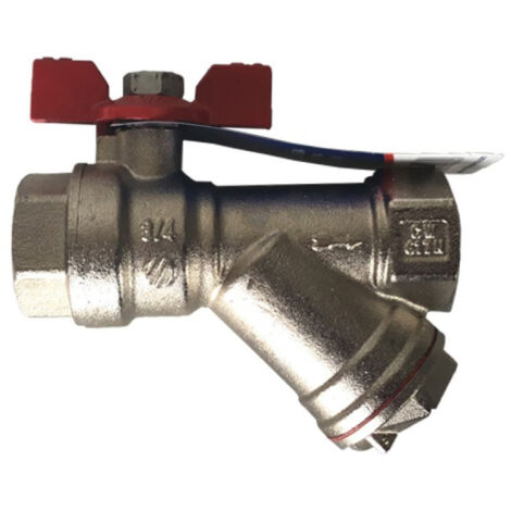 V lvula de esfera - Lat n - Hembra/Hembra con brida - Maneta mariposa 20x27