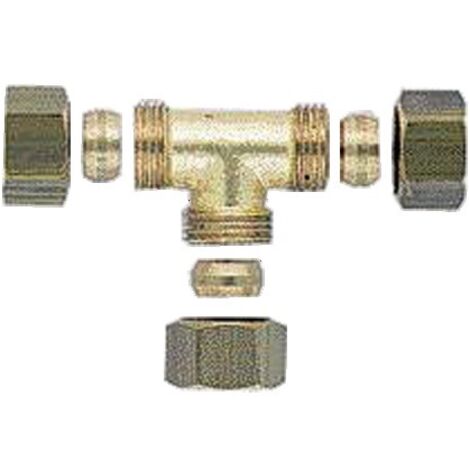 Conector de latón bicónico igual D14