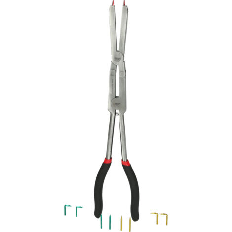 Pinza per circlip interni a doppia articolazione con punte ...