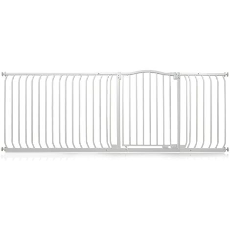 Safetots Curved Top Safety Gate, 207cm - 216cm, Matt White, Pressure ...