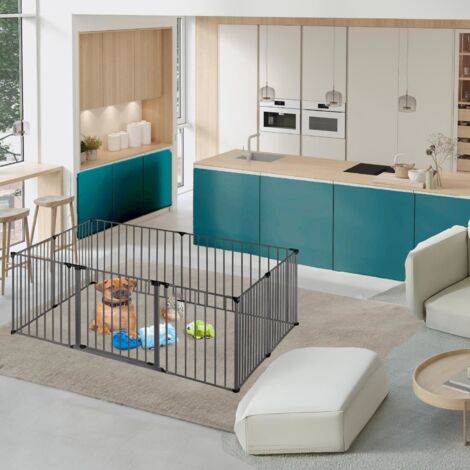 Bettacare Pet Pen with Mat, Pentagon, 5 x 72cm, Grey, 70cm High