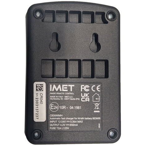 IMET CR040 BASE DE CARGA PARA BATERÍAS BE3600 IMET