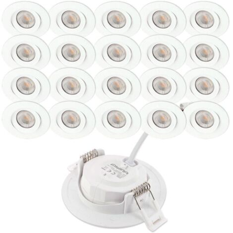 Spot Led Plafond Encastrable, 20 Spots Encastrables LED ASTURIE ...