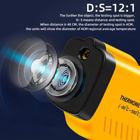 BSIDE H1 Thermomètre Infrarouge Numérique -58℉1022℉(-50℃550℃) Pistolet ...