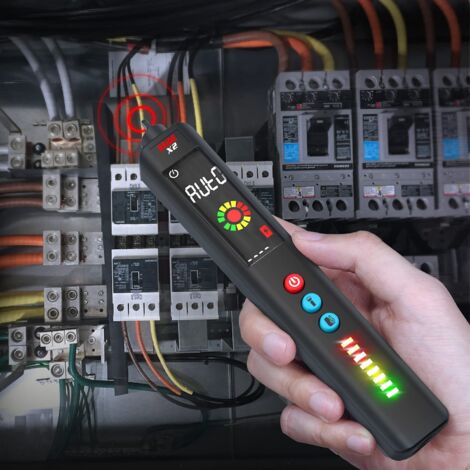 BSIDE Testeur de tension amélioré, écran LCD couleur 3 résultats avec ...