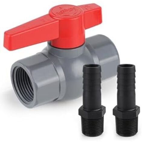 Robinet à boisseau sphérique avec raccord PVC 1 vanne d'arrêt 1" (32 mm ...
