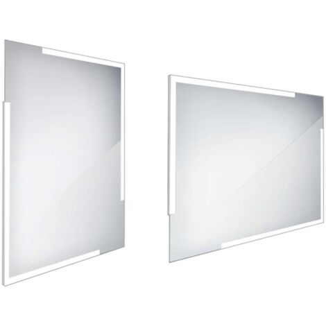 Nimco Espejos - Espejo con iluminación LED, 60x80 cm, cuadrado ...