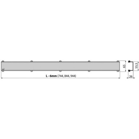 Alcadrain Rejillas - Rejilla para plato de ducha lineal 85 cm, acero ...