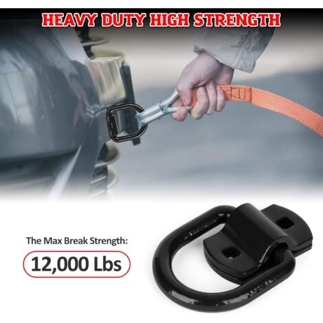 1/2" Heavy Duty Bolted Forged D-Ring, 12000lbs Breaking Strength Tie ...