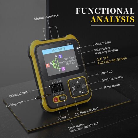 in 1 Digital Oscilloscope and Transistor Tester, DSO-TC2 200KMHz 2.5MS ...