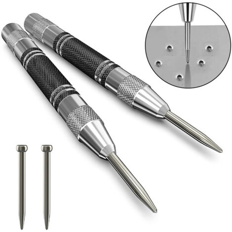 8-Piece Set Automatic Center Punch, Automatic Center Punch, Spring ...