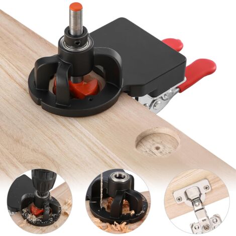 35mm Cabinet Hinge Drilling Jig with 2 Retaining Clips, Adjustable ...
