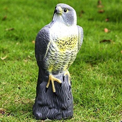 Large Realistic Hawk Decoy Bird Deterrent, Lifelike Full Body Bird of ...