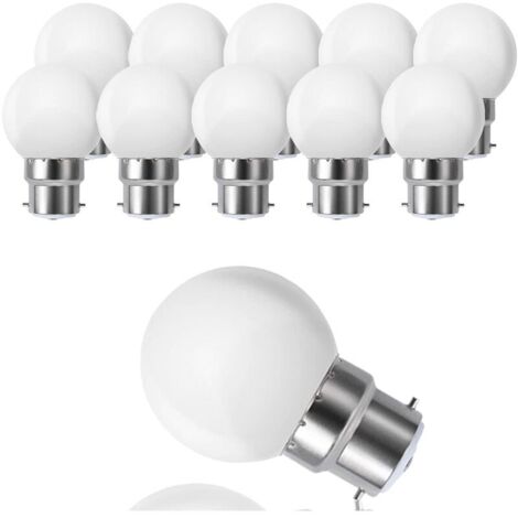 B22 3W Bayonet LED Bulb, B22 G45 Mini Globe Golfball Bulb, Warm White ...