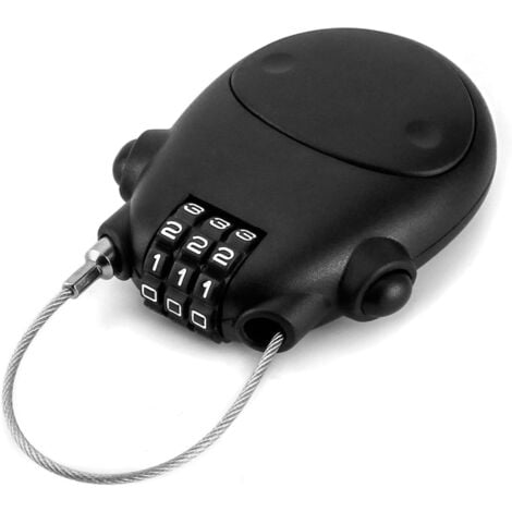 3-Digit Combination Lock, Cable Lock, Security Password Lock, 77cm ...