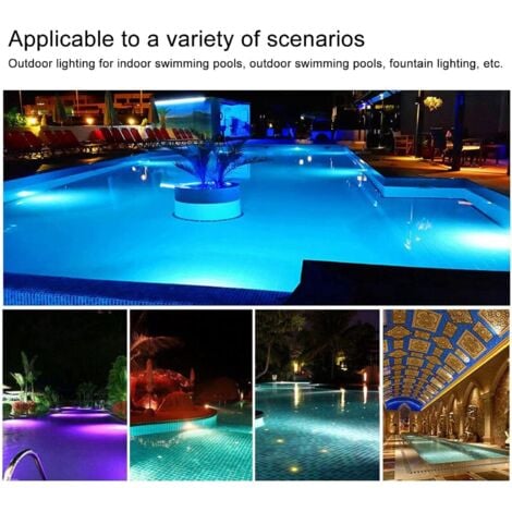 LED Pool Light, Swimming Pool Light, 45W RGB Color Changing Underwater Pool Light Stainless ...
