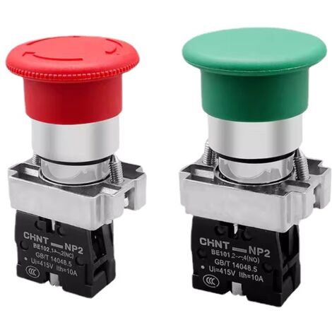 5pcs N/C spst movable latching emergency stop push button 10A 415V