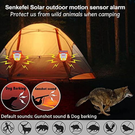 100dB Solar Alarm Light LED Solar Security Light with Motion Sensor ...
