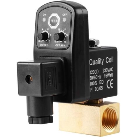 G1/2 DN15 Automatic Drain Valve, Electronic Automatic Timed Drain Valve ...