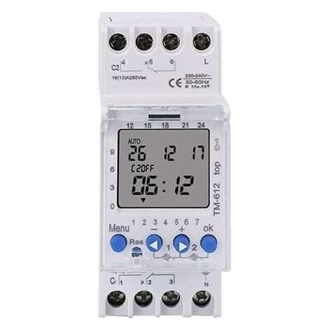 AHC822 Dual Channel Timer Switch 220V 7 Days 24 Hours Programmable ...