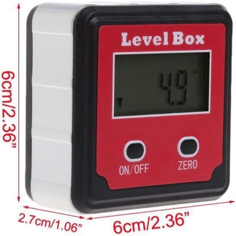 Waterproof Digital LCD Angle Inclinometer Angle Box Bevel Box Level Box ...