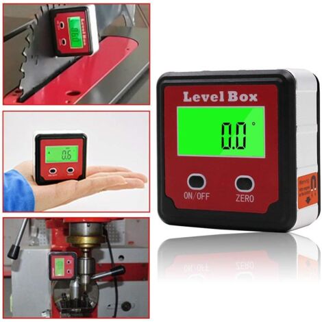 Waterproof Digital LCD Angle Inclinometer Angle Box Bevel Box Level Box ...
