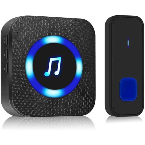 Wireless Doorbell, 400M Door Bell IP55 Waterproof Electronic Chime ...
