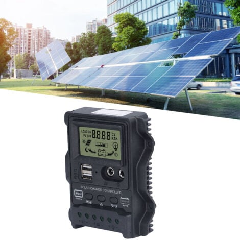 Dual USB Solar Charge Controller ABS LCD Display PWM Charge Controllers Light Control 12V24V30A ...