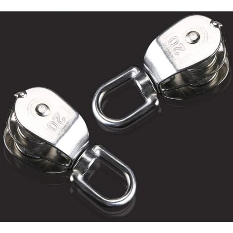 Double Pulley 304 Stainless Steel Swivel Double Pulley Wire Rope Single ...