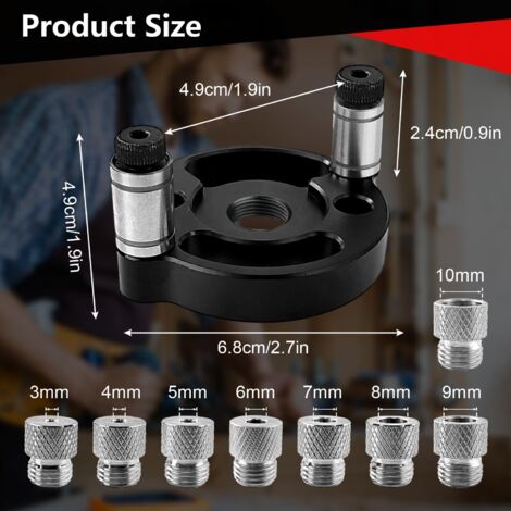 Drill Guide, Bring 3/4/5/6/7/8/9/10mm Bushings, Drilling Jig, Hole ...