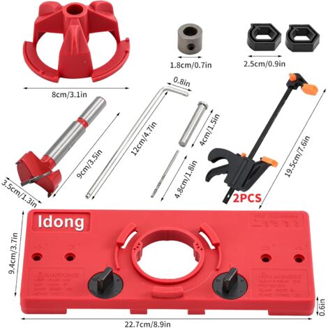 35mm Hinge Jig Drill Guide, Cabinet Concealed Hinge Jig Woodworking ...