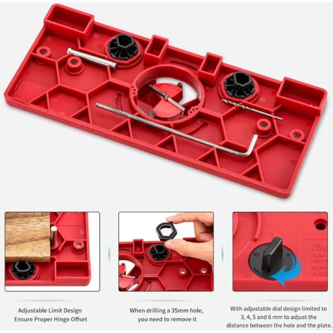 35mm Hinge Jig Drill Guide, Cabinet Concealed Hinge Jig Woodworking ...