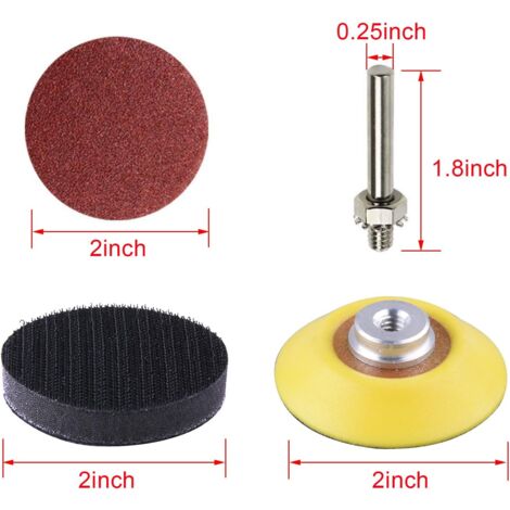 100 50mm abrasive discs with grit sizes 80 100 180 240 600 800 1000 ...