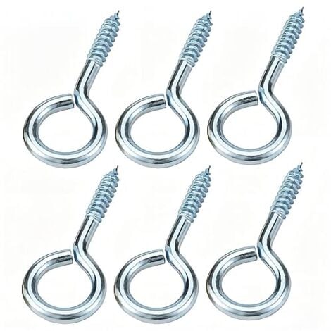 20 Pieces 35mm Eyelet Screws, Self-Tapping Ring Screws, Round Eyelets ...