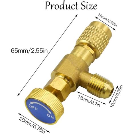 Pieces Refrigerant Regulator Valve, R410A R22 Safety Valve, Refrigerant ...