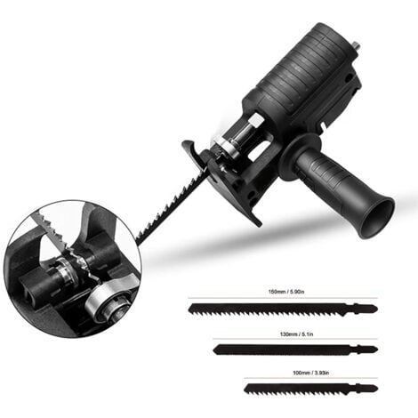 Hand drill converted into electric saw saber saw converted into ...