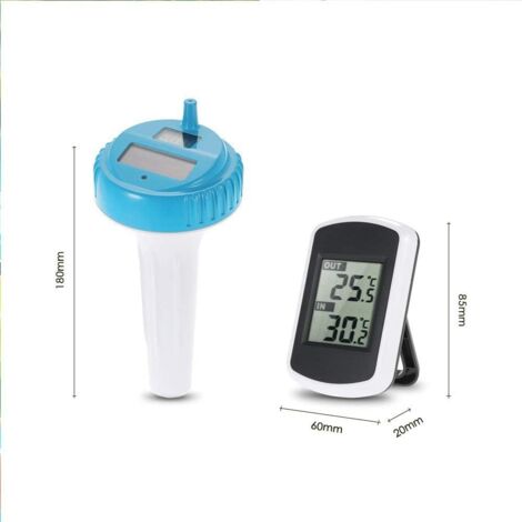 Solar Digital Pool Thermometer - Solar Powered Digital Thermometer for ...