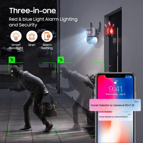 3G/4G LTE Outdoor Surveillance Camera 4MP Smart Life Camera with Alexa ...