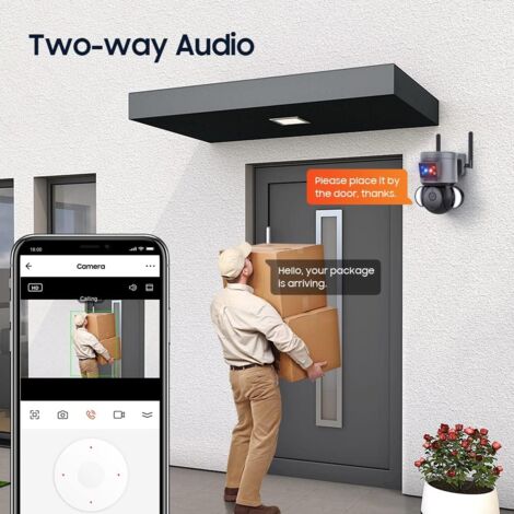 3G/4G LTE Outdoor Surveillance Camera 4MP Smart Life Camera with Alexa ...