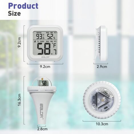 Wireless Pool Thermometer - Accurate Temperature Monitor for Pools and ...