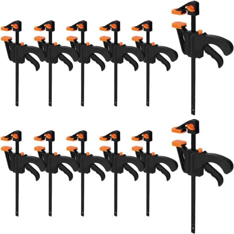 12-Pack 4-Inch Woodworking Quick Grip ClampsTrigger ClampsSingle Handed ...
